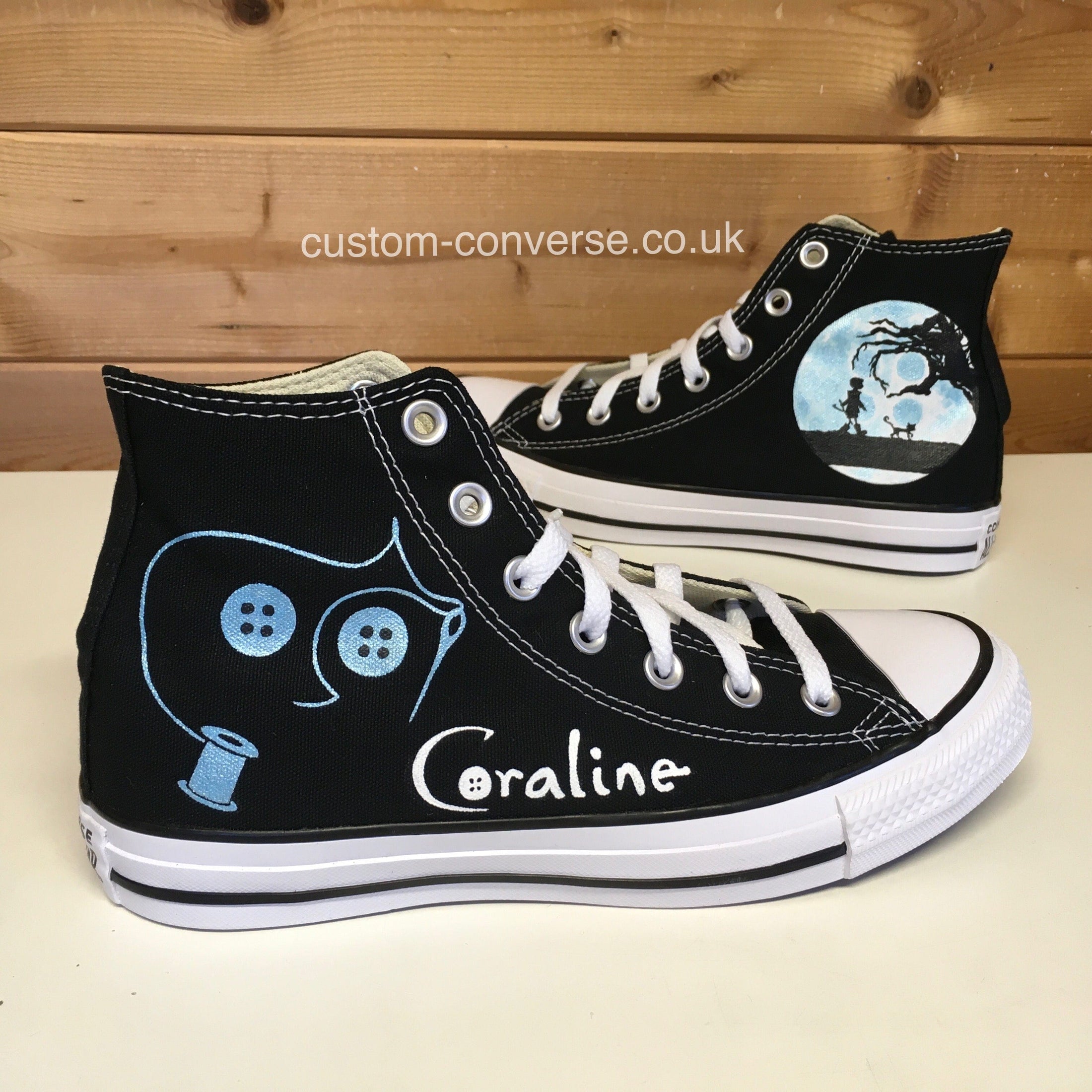 Coraline High Top Converse Custom Trainers