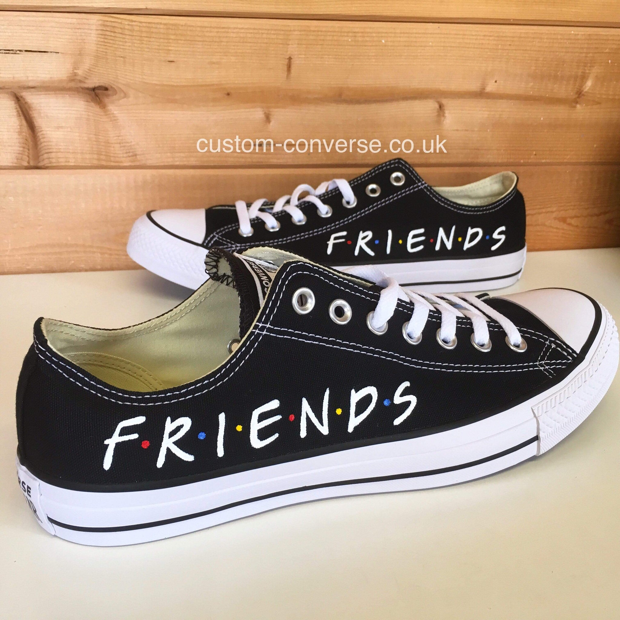 Friends Low Top Converse Custom Hand Painted Trainers