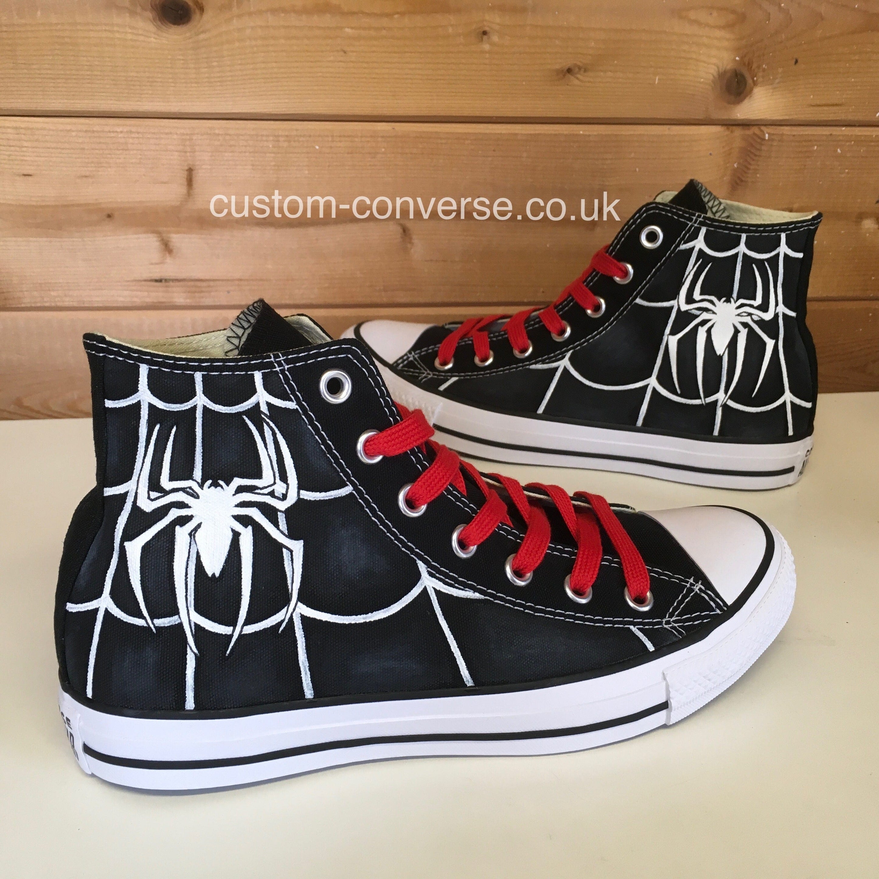Spider-Man High Top Converse Custom Trainers