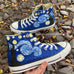 Van Gogh Starry Night Converse Custom Trainers