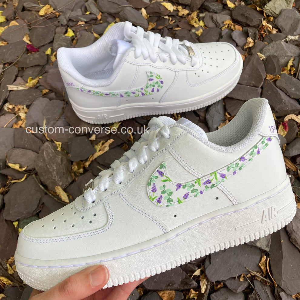 Lavender Swoosh Custom Nike| Custom Converse Ltd